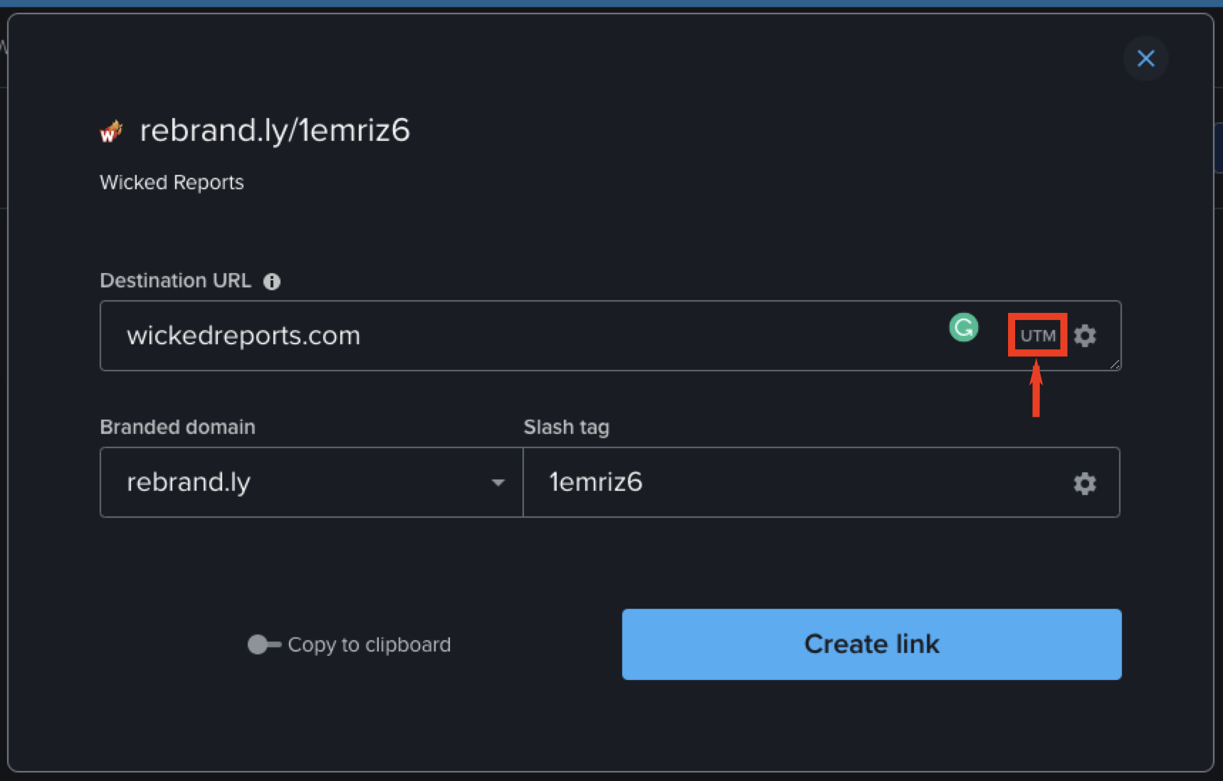 Tracking with ReBrandly links
